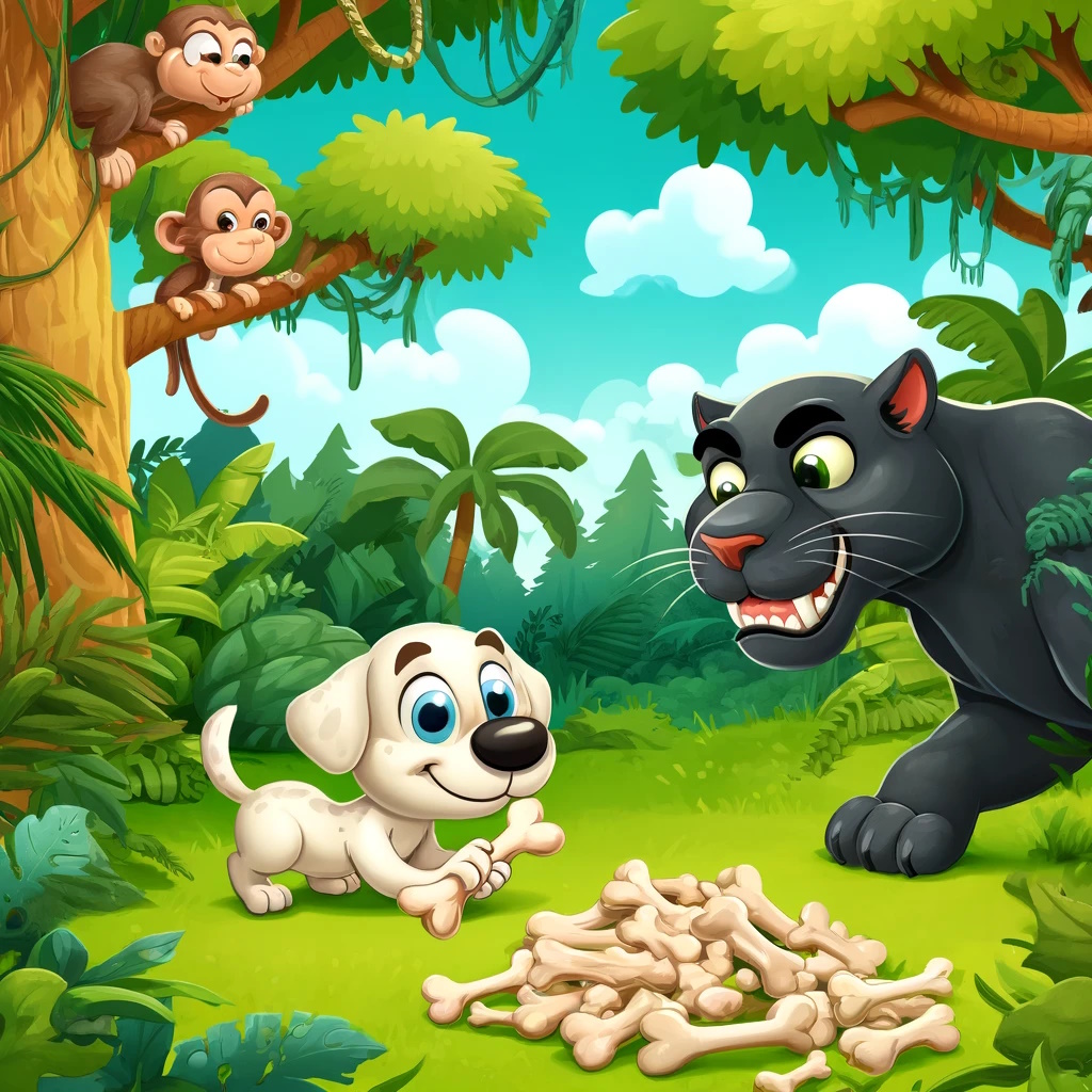 Cuento 'El perrito, la pantera y el mono' - psicologia.com